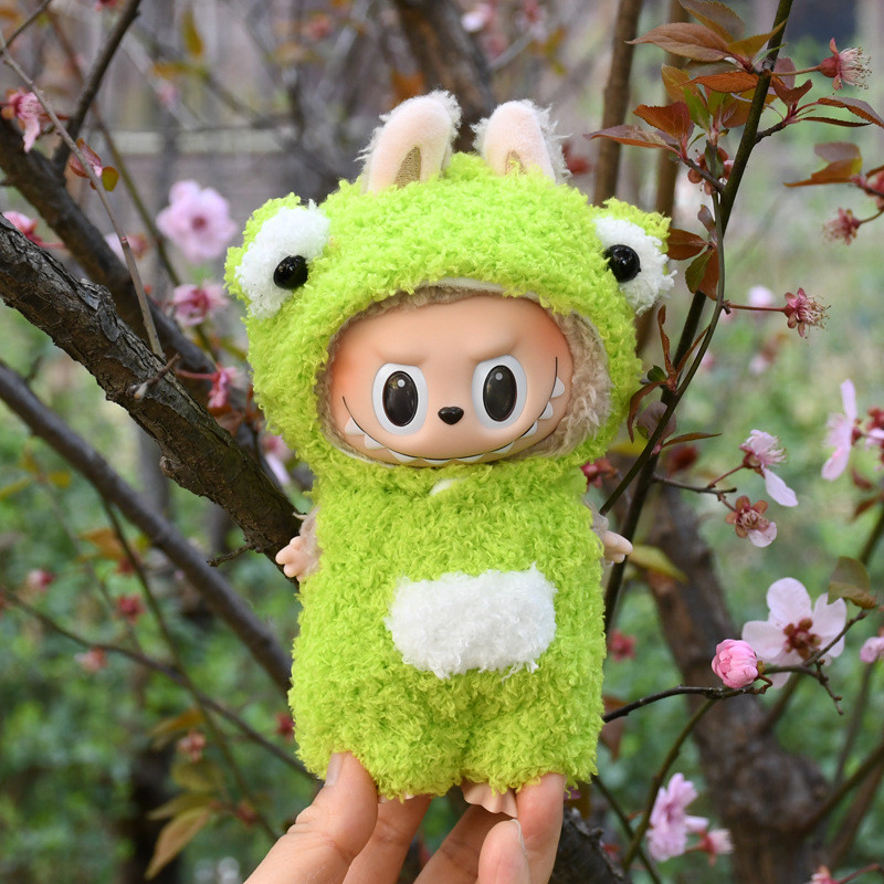 17cm labubu Clothes (Only Baby Clothes) baju Labubu Sitting Party ...