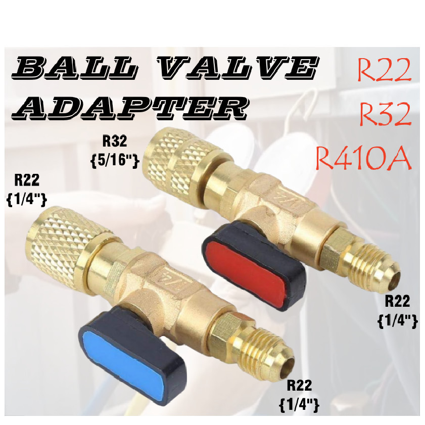 ZKT Refrigeration Ball Valve Adapter R32 R22 R410a Gas Aircond ...