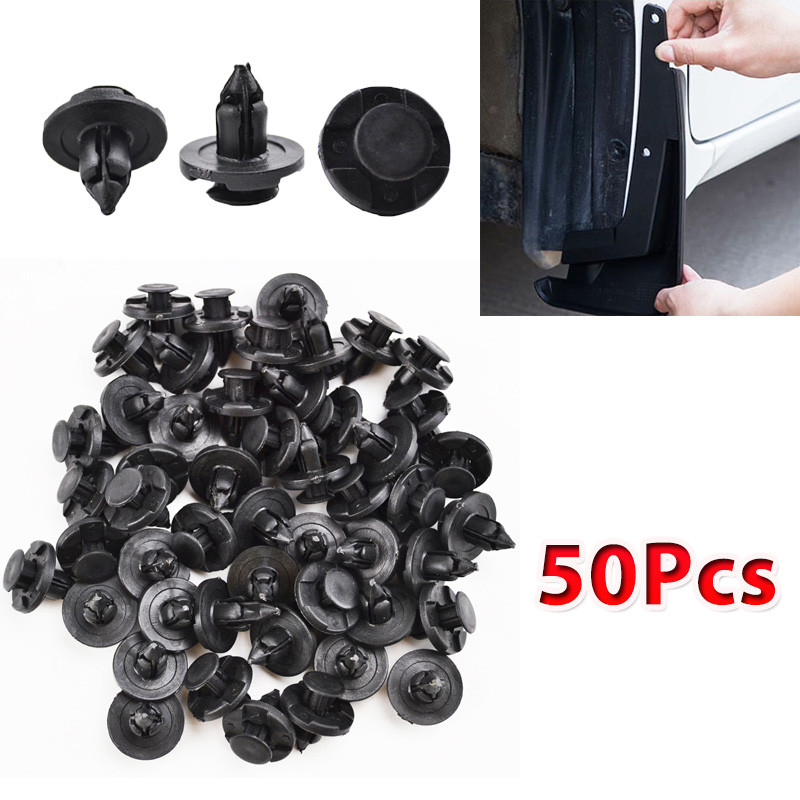 50pcs Car Fastener Clip Bumper Plastic Rivet Trim Kit Car Push Pin ...