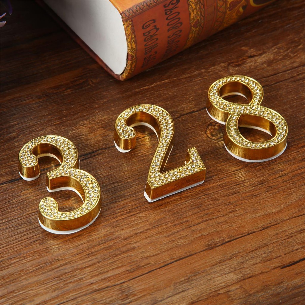 Manufacturer Diamond-Studded Metal Number Letter Gold Silver House ...