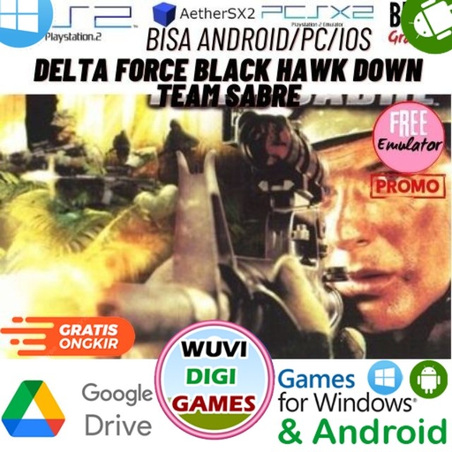 Selling PS 2 Delta Force Black Hawk Down Team Saber Games | Can be used ...