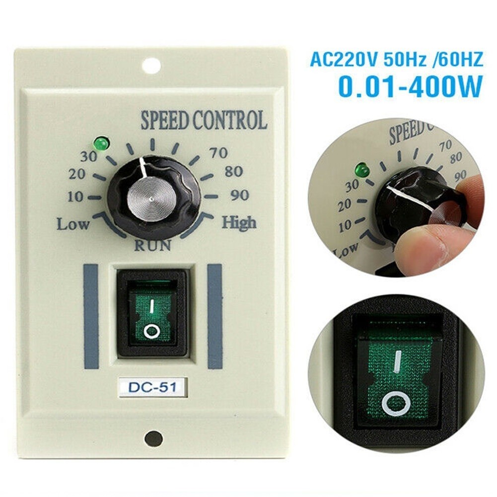 [stock] AC 220V To DC 180V Knob Motor Speed Variable Control Controller ...