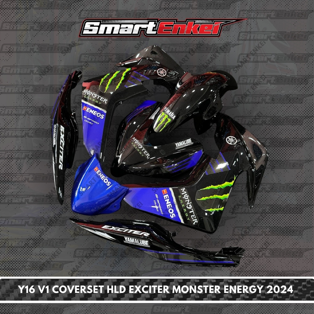 Y16 V1 / V2 ABS COVERSET HLD EXCITER MONSTER ENERGY 2024 | Shopee Malaysia