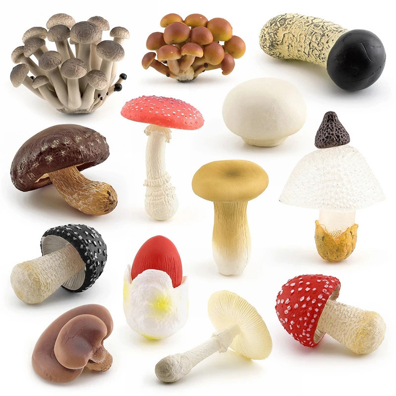 Simulation Wild Mushroom Matsutake Fungus Figurines Miniatures ...