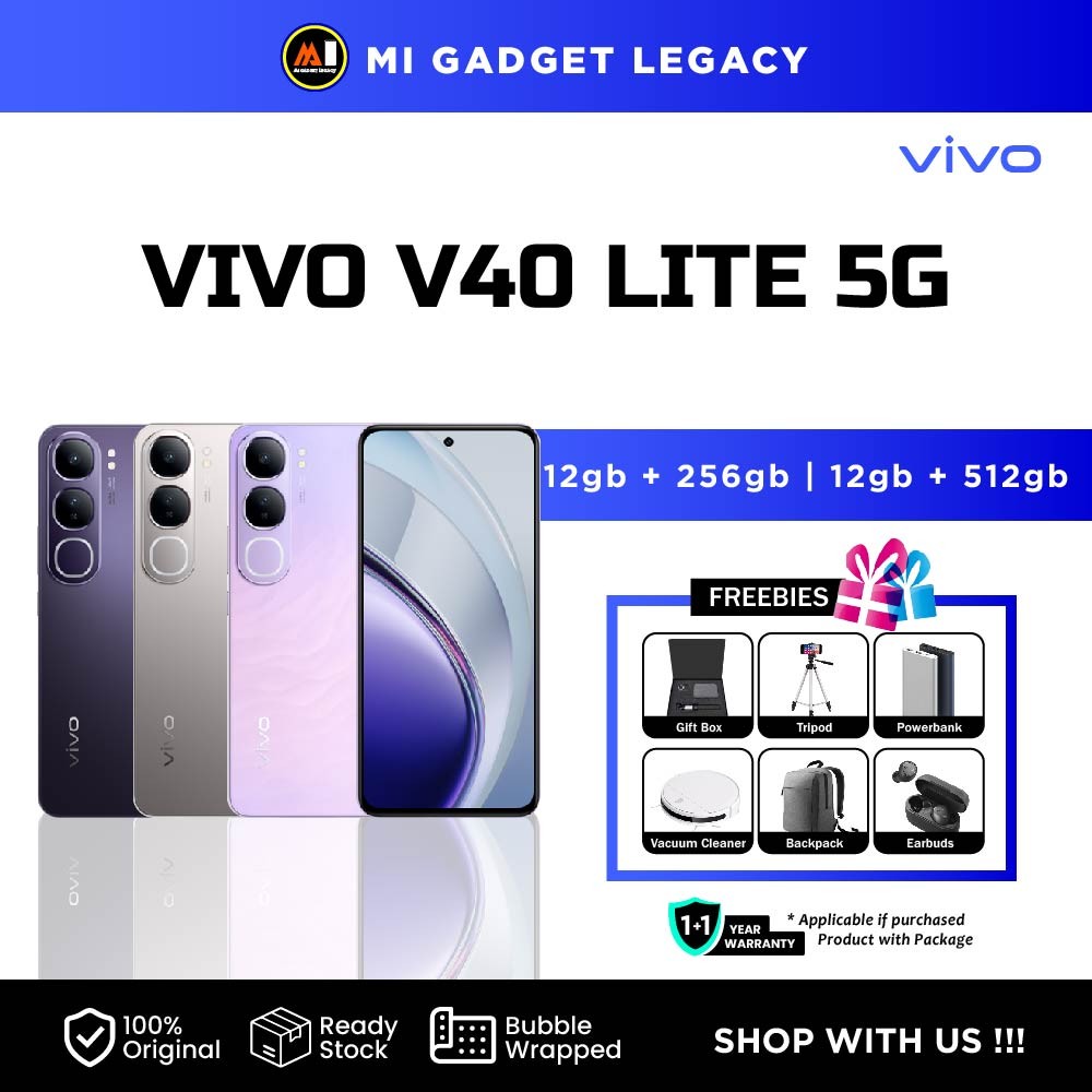 VIVO V40 LITE 5G [8GB RAM 256GB ROM] [12GB RAM 512GB ROM] - Original VIVO Malaysia | Shopee Malaysia