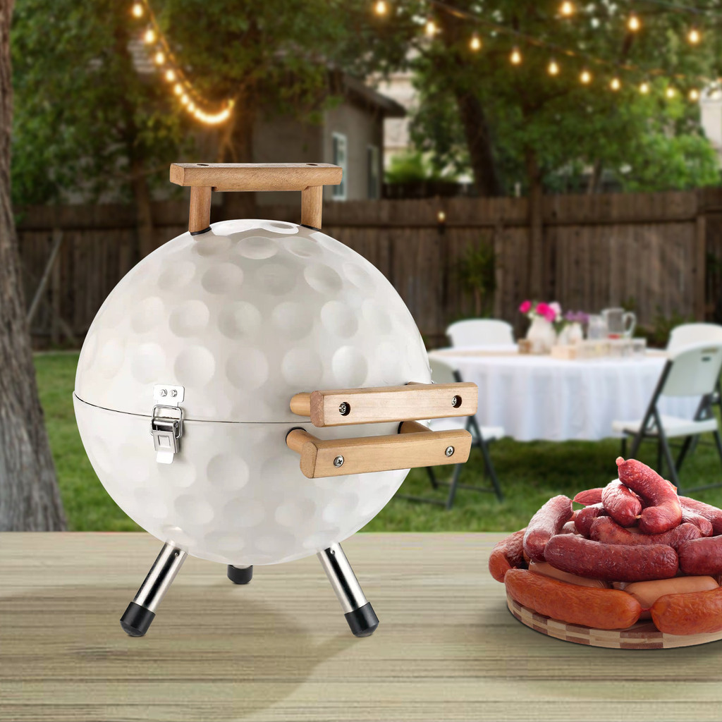 Ball Shape Barbecue Shelf BBQ Grill Metal For Outdoor Travel 40 X 34 X ...
