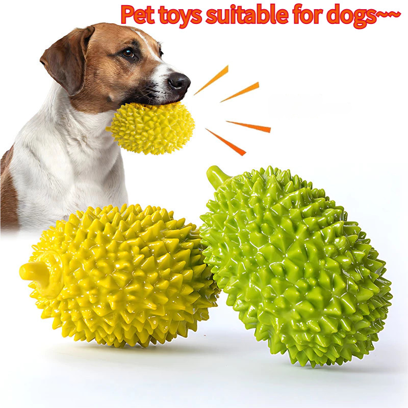 Sound dog toy+simulated durian+pet dog chewing toy+durable toy+small ...