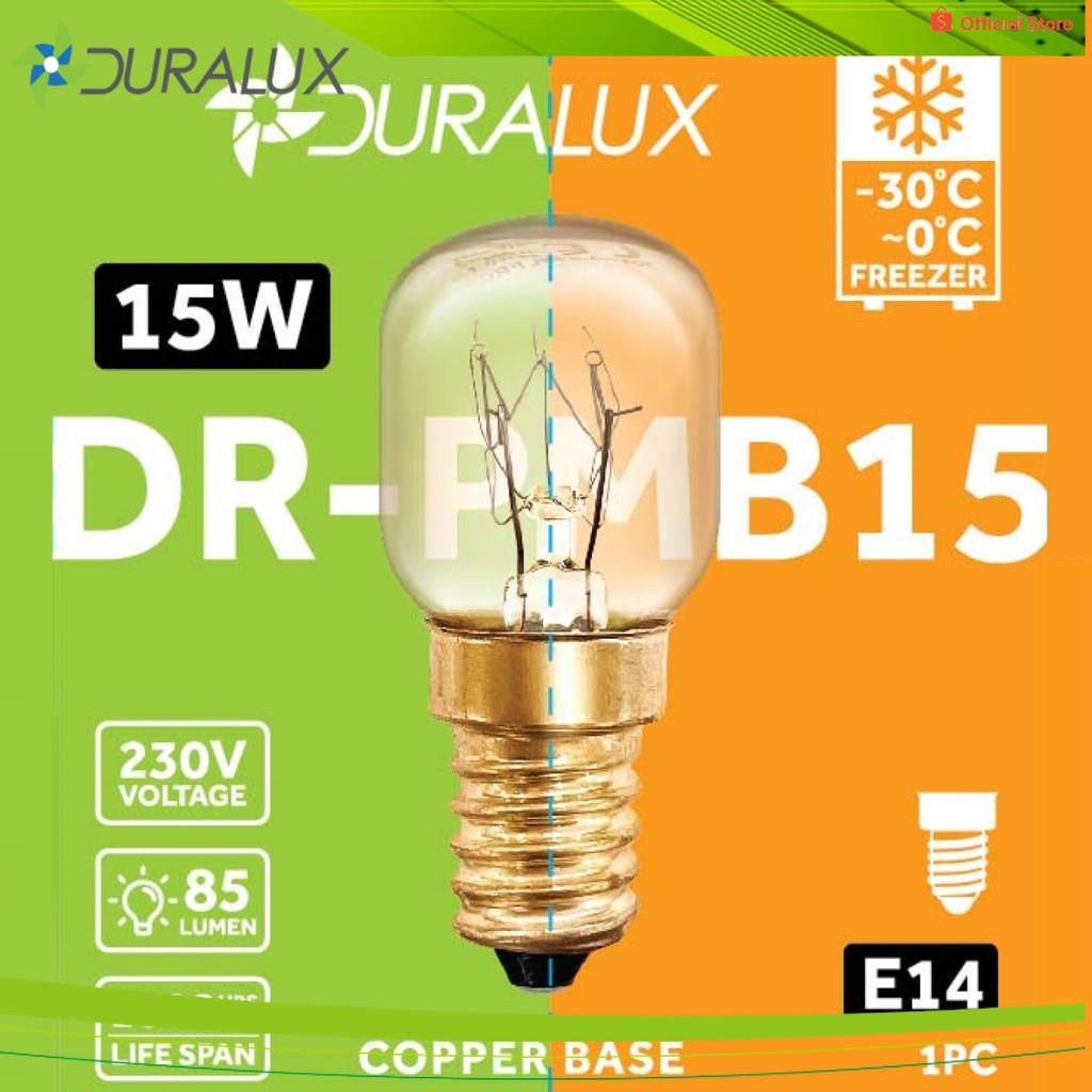 DURALUX PYGMY BULB E14 15W CLEAR DR-PMB15 FRIDGE BULB SALT LAMP BULB ...
