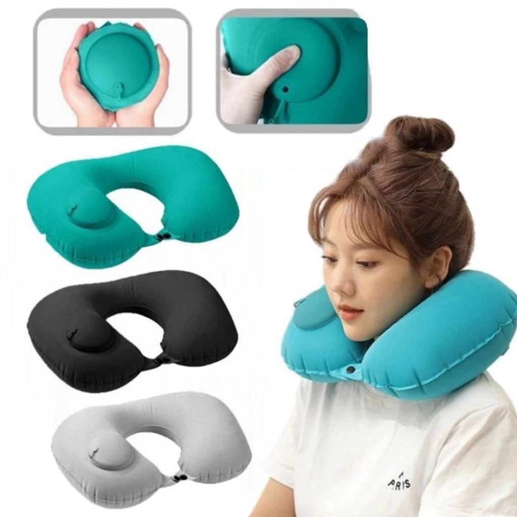 Neck Pillow Inflatable Pillow Camping Neck Pillow for Travel Office/car ...