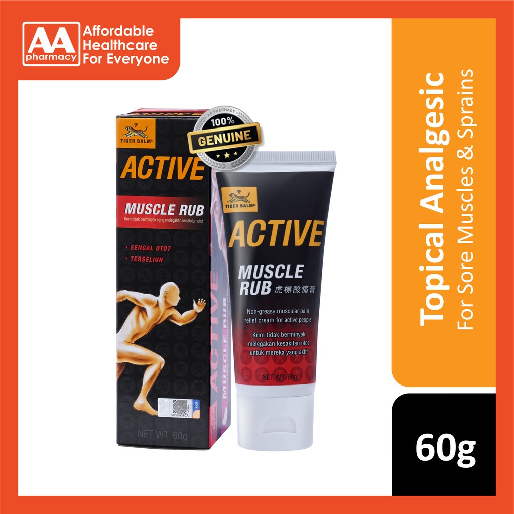 Tiger Balm Active Muscle Rub 60g | Shopee Malaysia