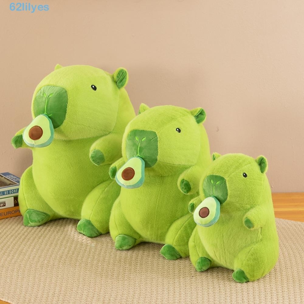 LILYES Avocado Capybara Plush Toy, Fluffy Collection Strawberry ...