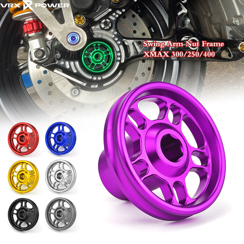 XMAX Rear Swing Arm Nut Frame Plug Wheel Hub Cover for YAMAHA XMAX 300 ...