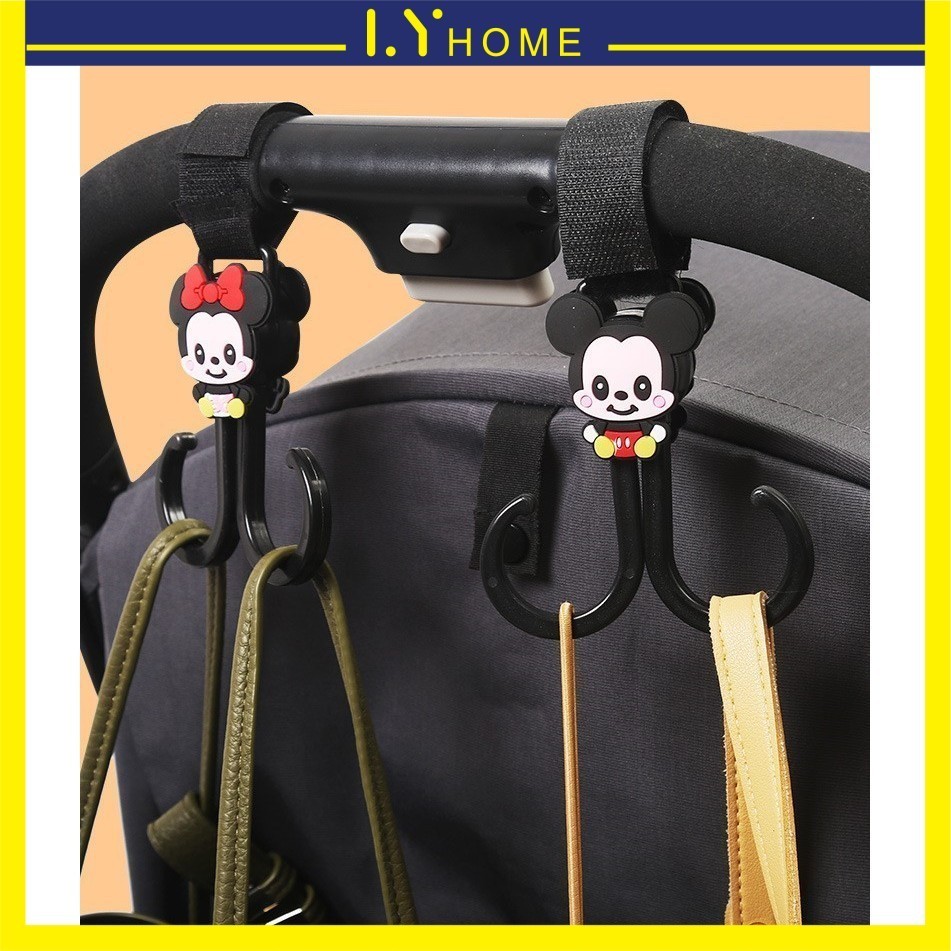 Baby Stroller Hanging Strap Hook Double Hook S Hooks Strap Rotatable ...