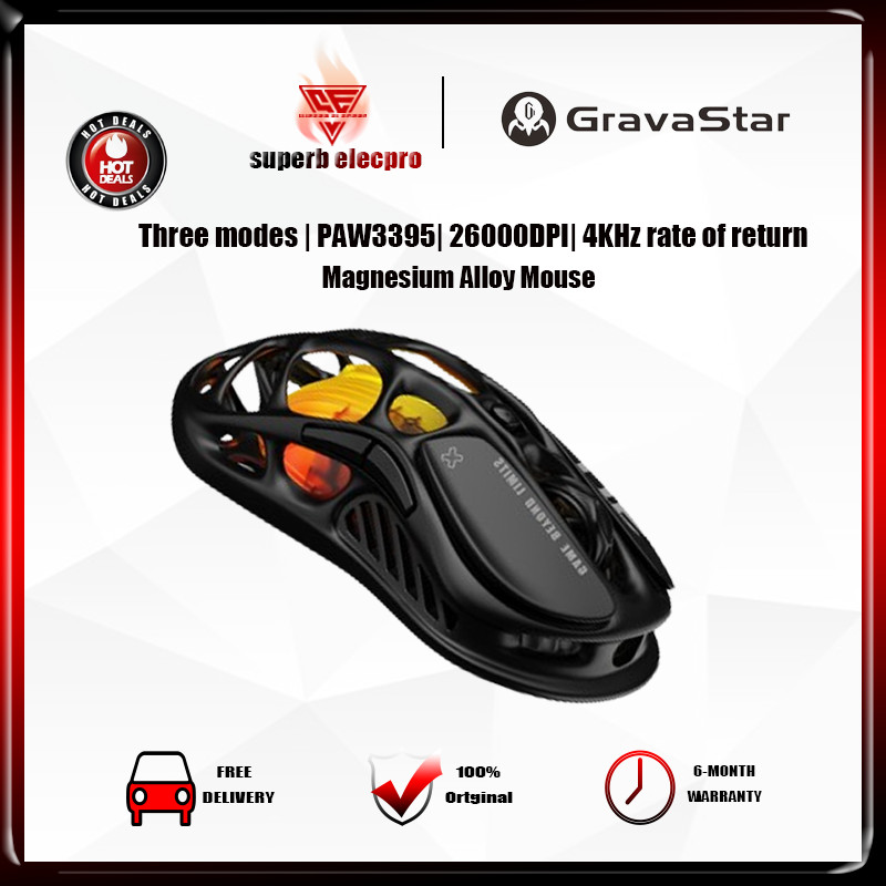 Gravastar Planet Cocoon Breaking Mouse PAW3395 Lightweight wired ...