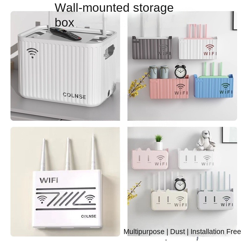 Wall-mounted Storage Box Wireless wifi TV Top Box Router Rack ...
