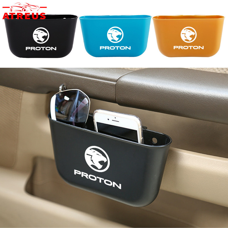 Proton Storage Box Car Trash Can Hanging Dustbin Organizer Car Garbage ...