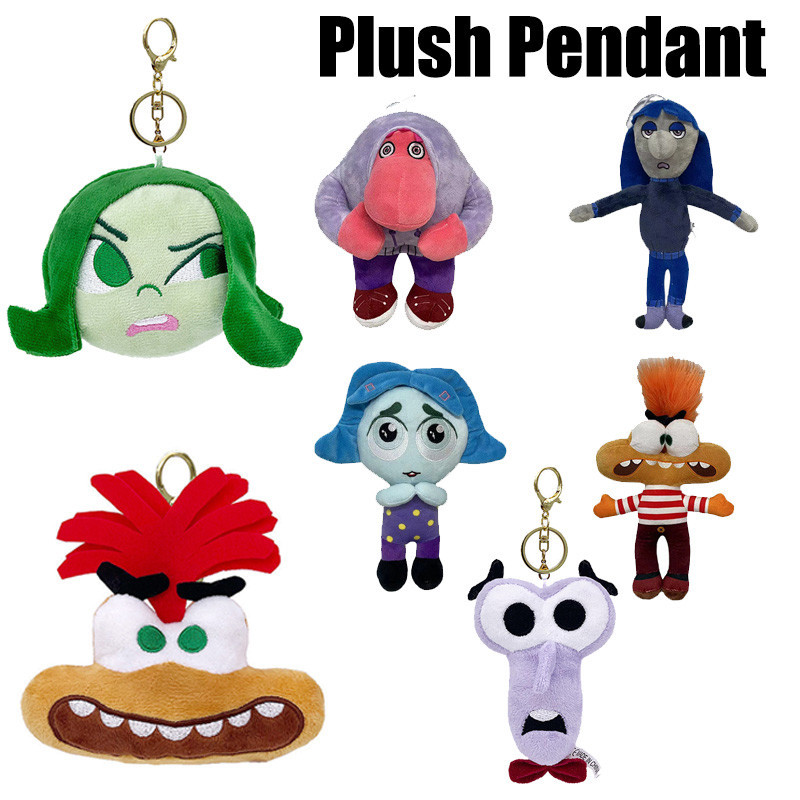 Plush Pendant Inside Out 2 Anger Sadness Disgust Fear Character Plush ...
