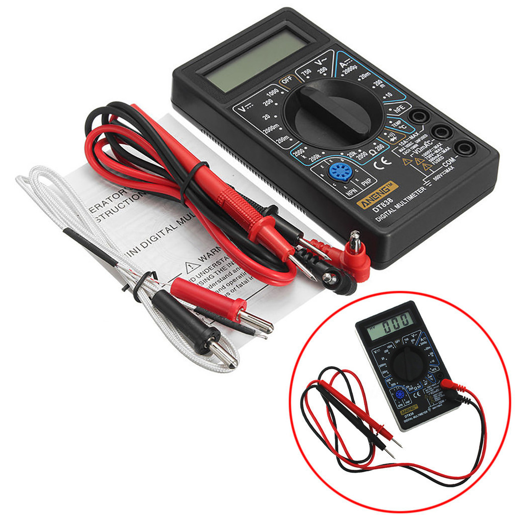 New Digital Multimeter DT838 AC DC OHM Meter Voltage Tester Circuit ...
