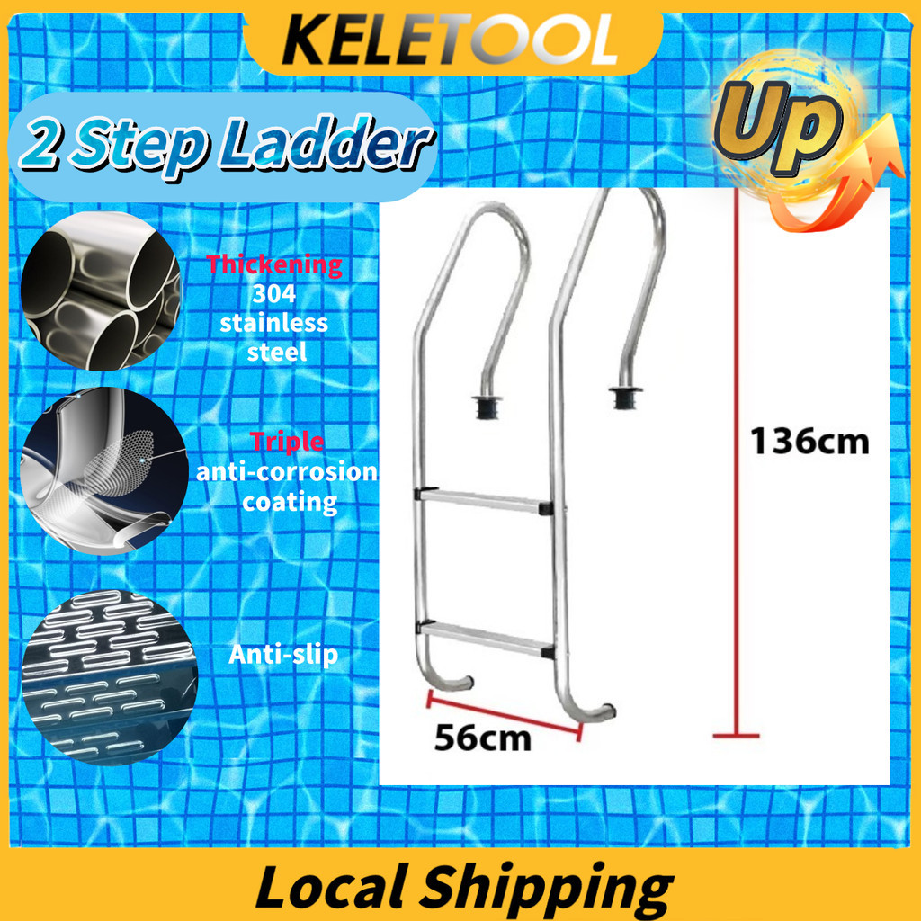 Swimming Pool 2 3 4 Step Ladder Stainless Steel Swim Pool With Built-In ...
