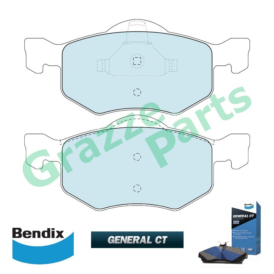 Bendix General CT Disc Brake Pad Front for DB1426 Ford Escape M1 Mazda Tribute EP EP2 EP3 EPF ...