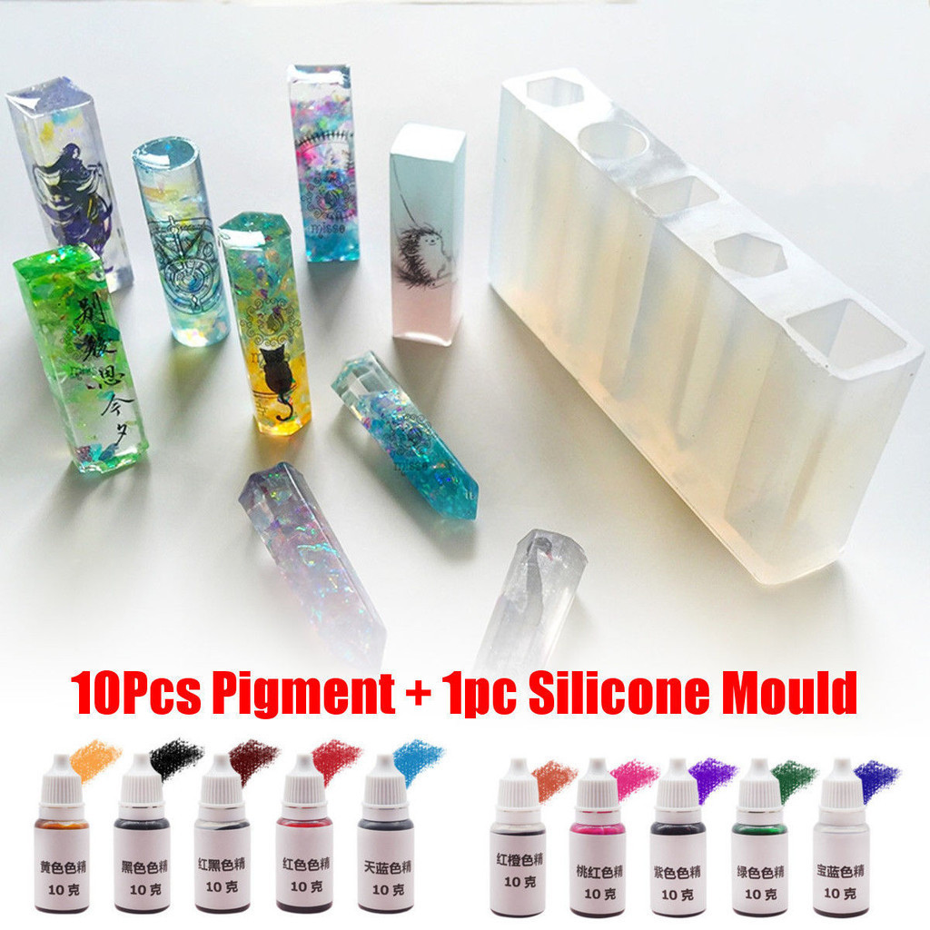 10 Color 10g Epoxy UV Resin Coloring Dye Colorant Resin Pigment Mix ...