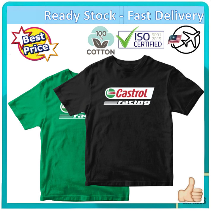 SL-132 Castrol Racing T-shirt / Round Neck Unisex T-Shirt TShirt Lelaki ...
