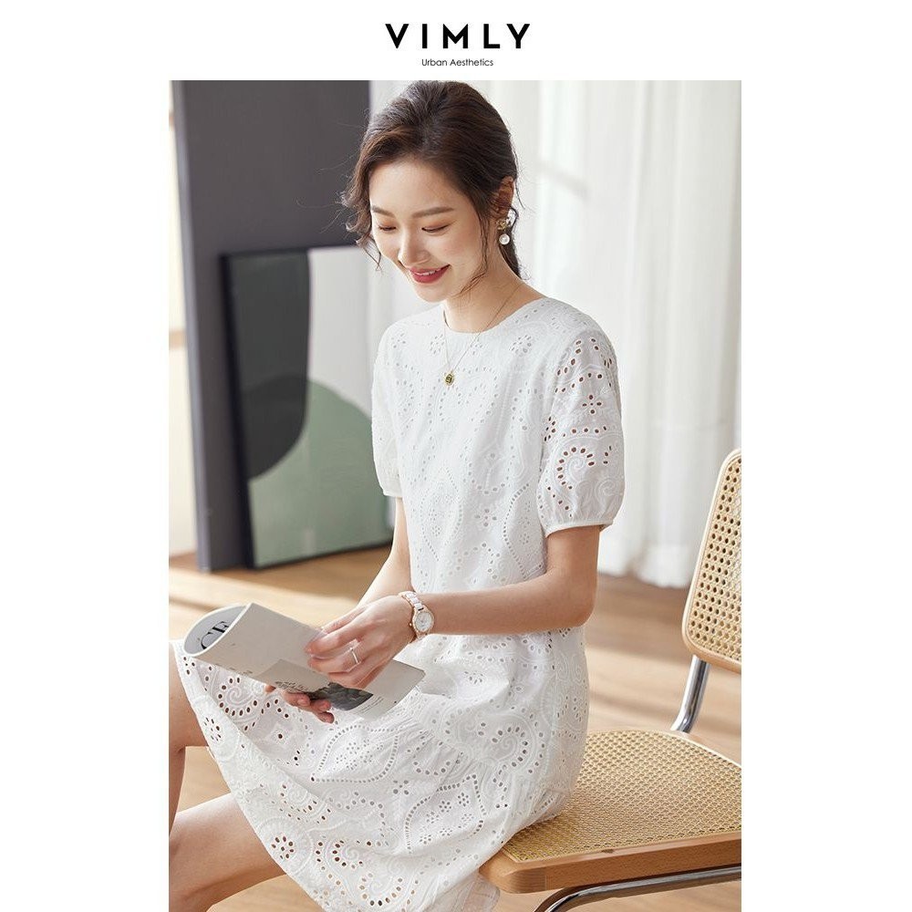 Gaun putih stail Perancis lengan puff skirt dewi musim panas 2024 ...