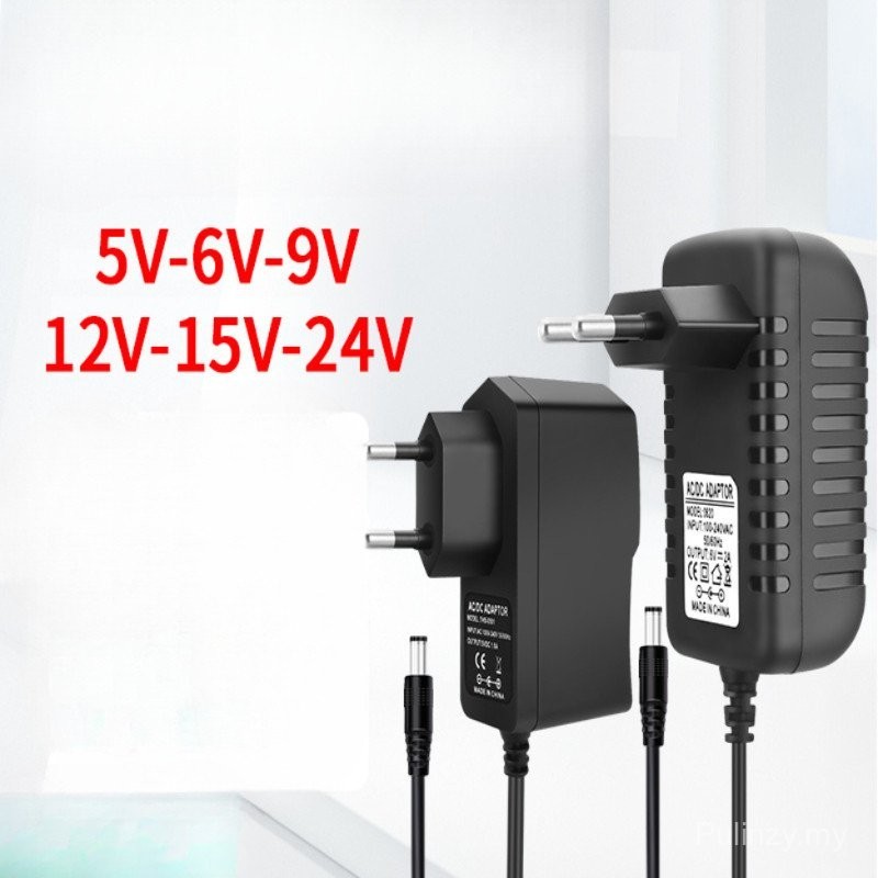 Penyesuai kuasa LED AC 110V-240V ke DC 5V 6V 9V 15V 24V bekalan kuasa ...