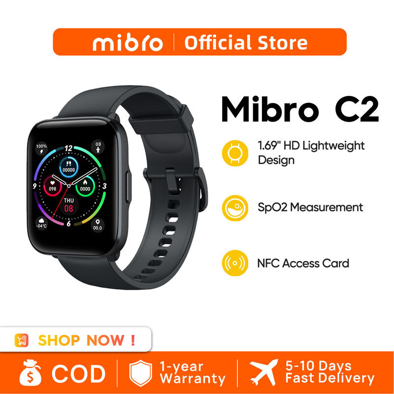 Mibro C2 Smartwatch Global Version 1.69inch HD Screen Sports Heart Rate ...