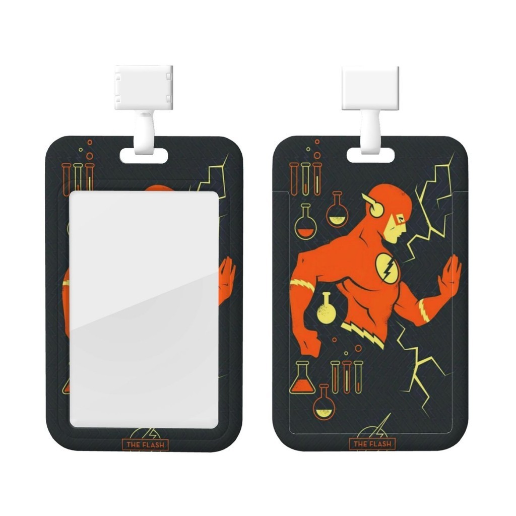 The Flash ID Card Badge Holder Badge Lanyard Cartoon Anime Card Case ...