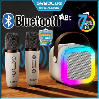 Skyblue LED Wireless Bluetooth Bass Mini Speaker With KTV Karaoke Mic ...