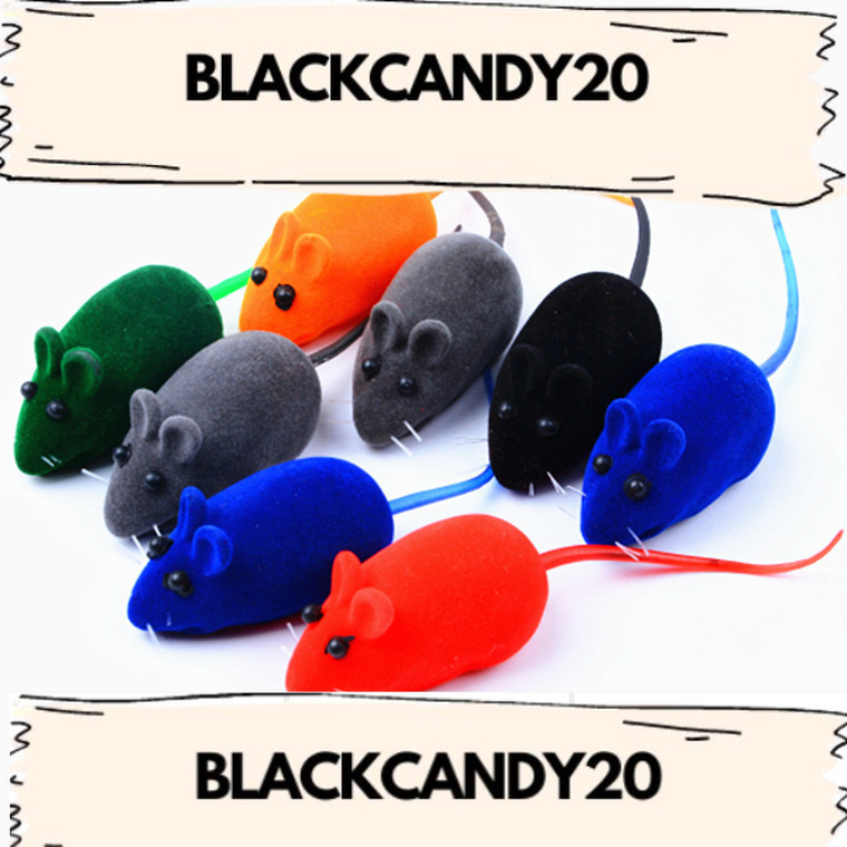 Cat Toys Colorful Realistic Pet Flocking Sounding Mouse Anti-Depression ...