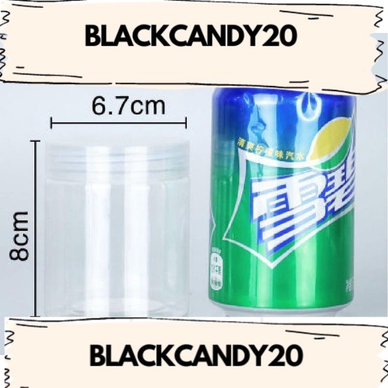 Balang Plastik Biscuit Plastic Jar Transparent Food Container With ...