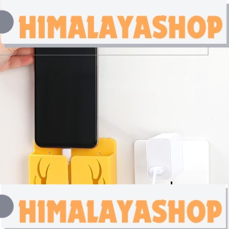 TV mobile phone remote control storage box bedroom perforated wall ...