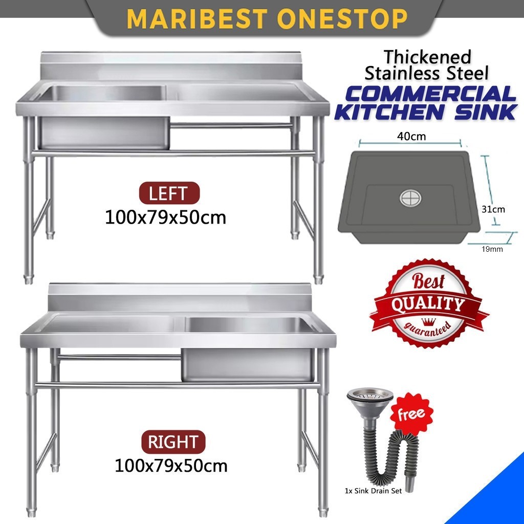 Stainless Steel Kitchen Sink With Sink Stand Sinki Dapur Besi Dengan ...