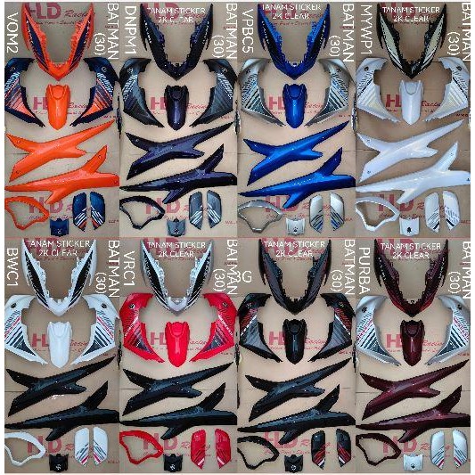 YAMAHA NVX NVX155 V2 BATMAN (30) BODY COVER SET WITH SIAP STICKER TANAM ...