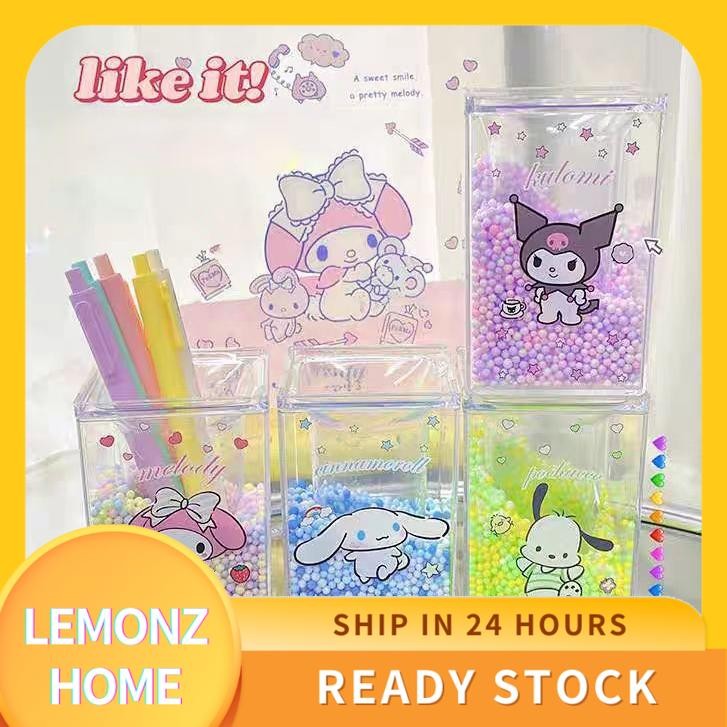 Sanrio Family Kuromi Transparent Pen Holder WIth Colorful Bubble Ball ...