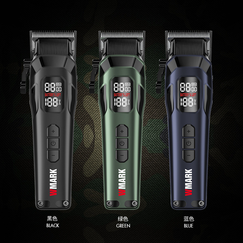 WMARK NG-8080 Hair Clipper 9000 RPM DLC Blade LED Display Professional ...