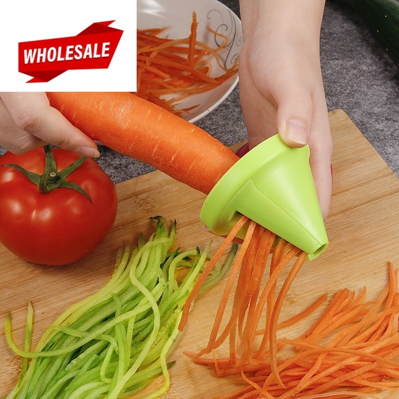 (BC) 2 Colors Eco-Friendly Vegetable Spiral Cutter / Funnel Model ...