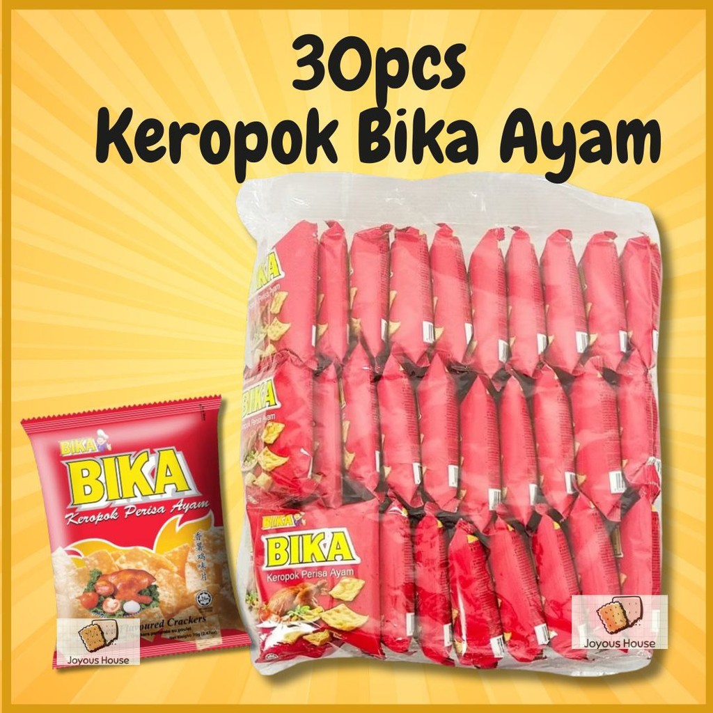 30pcs x 15g Keropok Bika Ayam Chicken Flavoured Snack | Shopee Malaysia