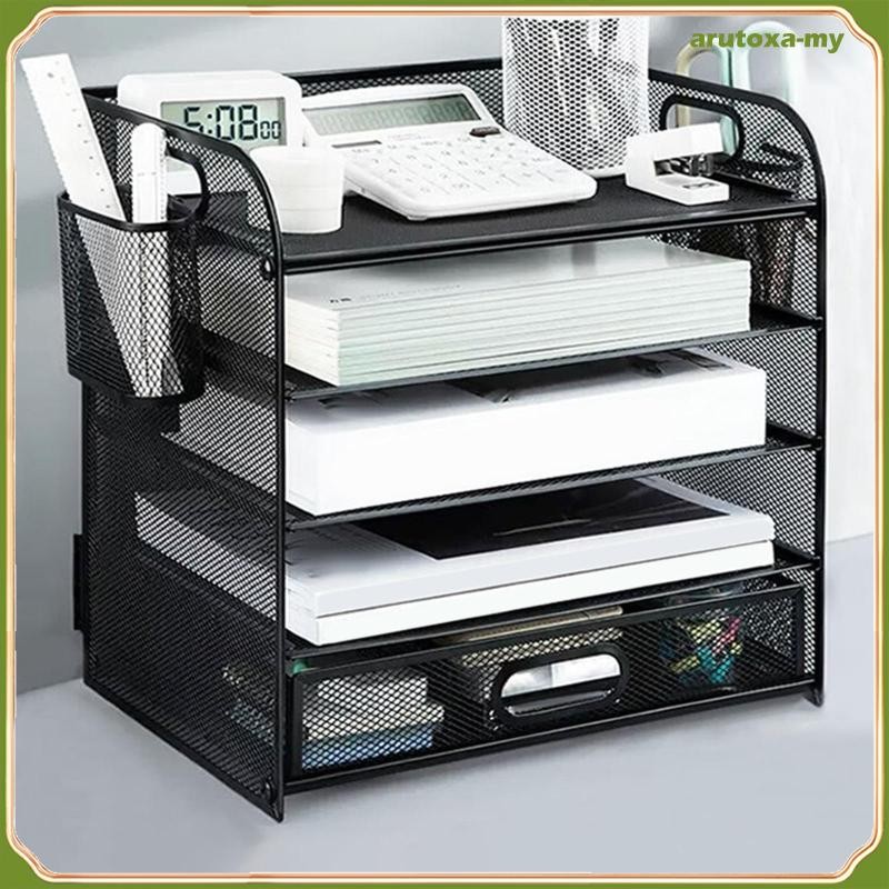 [ArutoxaMY] Desktop File Organizer, 5-Tier File Rack, Freestanding ...