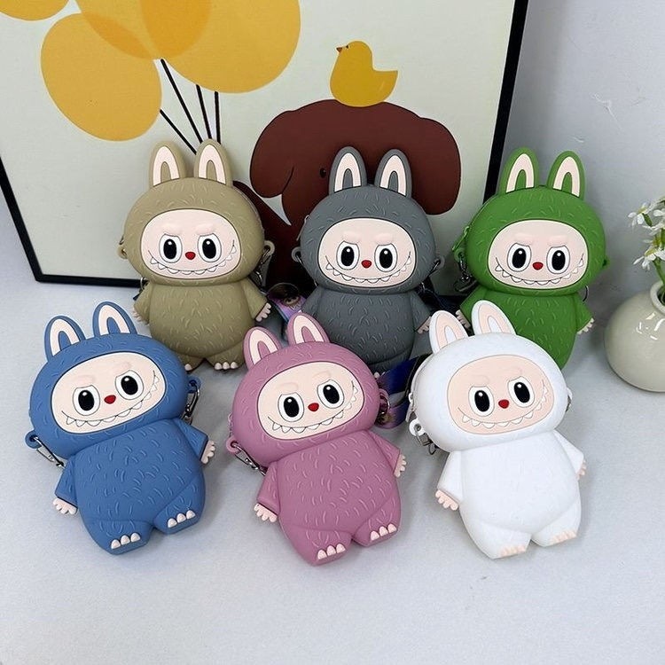 Pop Mart Children's Bag labubu Cartoon Cute Messenger Bag Coin Purse ...