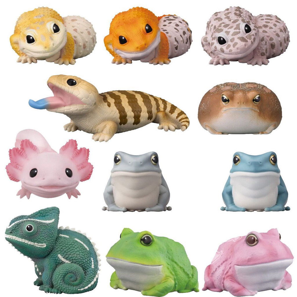 Genuine Bandai Food Toys Box Egg Cute Friends Gecko Lizard Blue Tongue ...