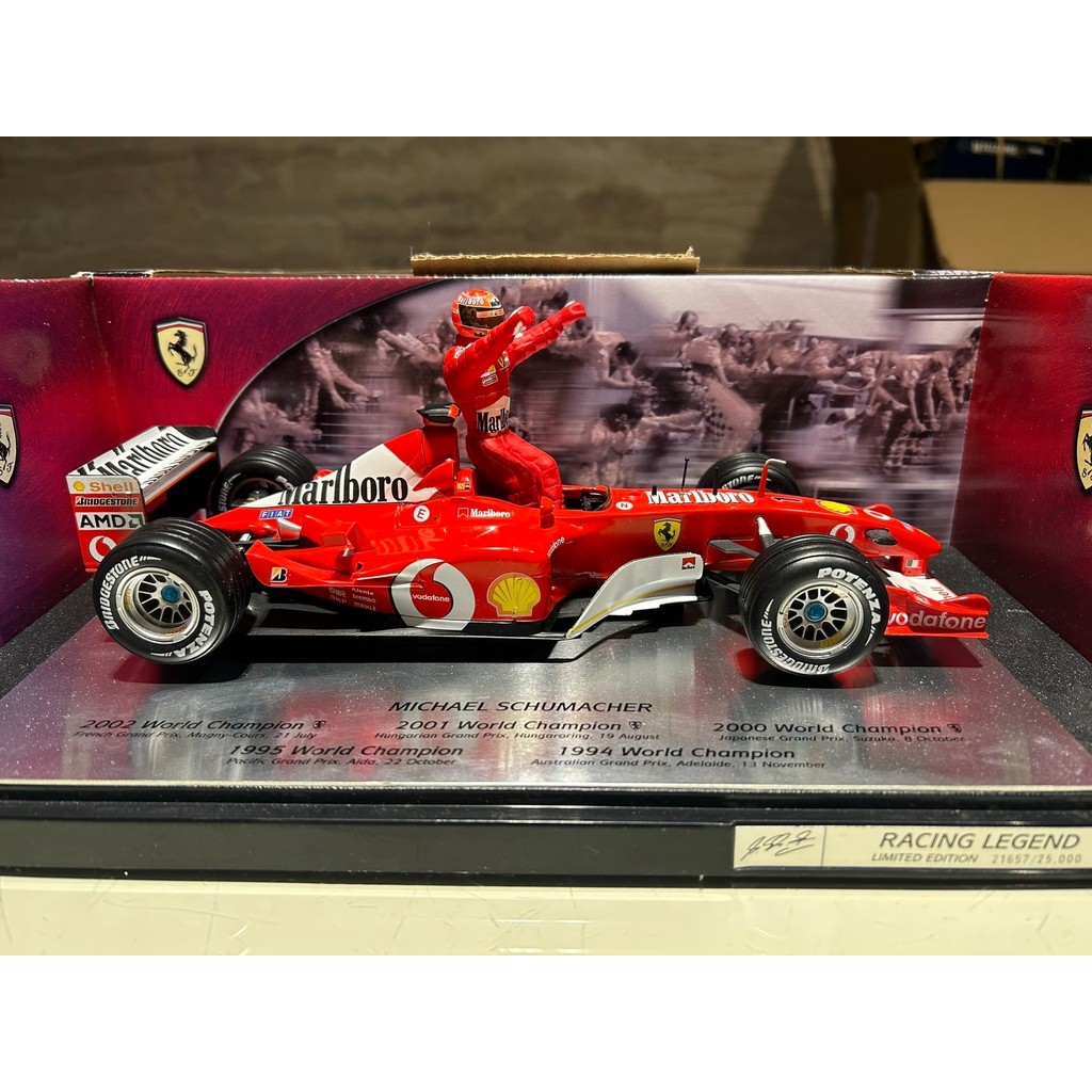 1 Hot Wheels 1/18 Ferrari F2002 Schumacher 2002 Seasonal Law | Shopee ...