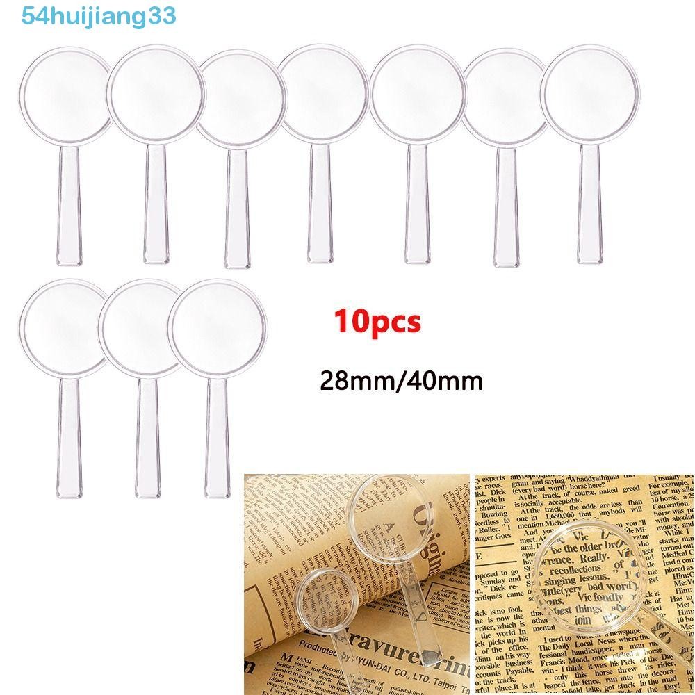 HUIJIANG 10pcs Fresnel lens, 3X Loupe Children's Magnifying Glass, Mini Pocket Transparent High ...