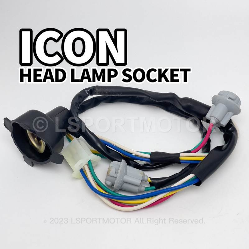 HONDA ICON HEAD LAMP SOCKET FRONT DEPAN LAMPU KEPALA SOCKET WIRE WIRING ICON110 ICON 110 ...