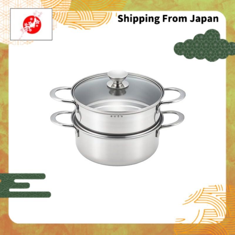 (From Japan)Maruyama Lucente Two-stage Steamer 20cm, IH compatible, gas stove compatible, made ...