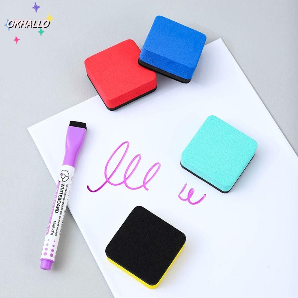 OKHALLO Whiteboard Eraser, Multi-color Magnetic Whiteboard Dry Eraser ...