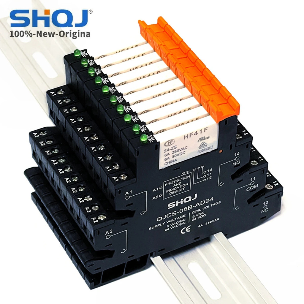 SHQJ 100%-NEW 10PCS QJCS-05 -AD24 Slim/SSR Relay HF41F 24-ZS 5V 12V 24V ...