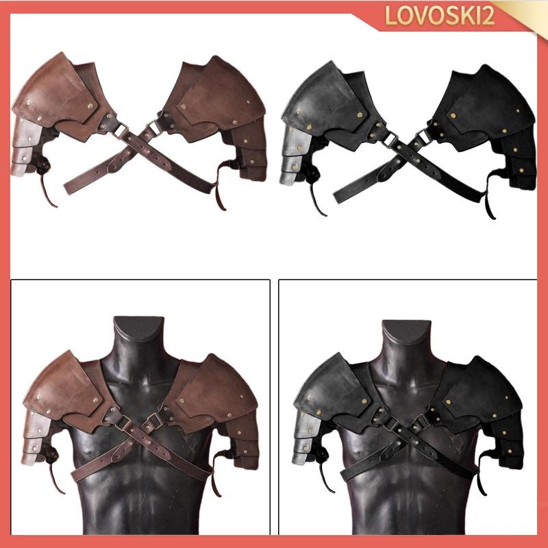 [LovoskiacMY] Medieval PU Leather Shoulder Guard Adjustable Buckle ...